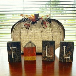 Hand Crafted | Holiday | Fall Block Candy Corn Decor | Poshmark